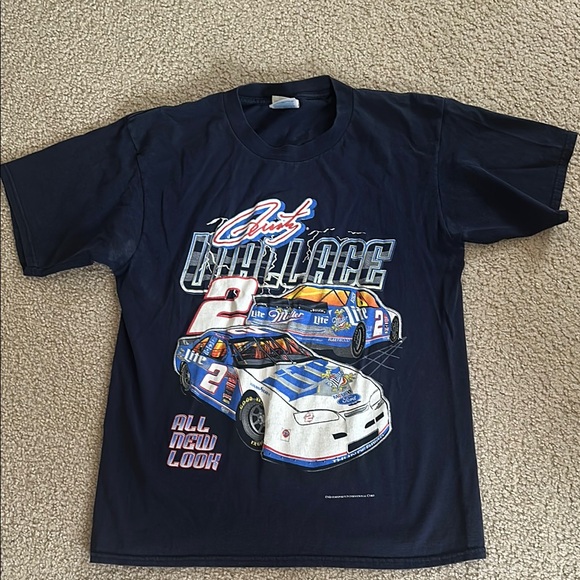 Gildan | Shirts | Vintage Nascar Rusty Wallace Miller Lite 2 Navy ...